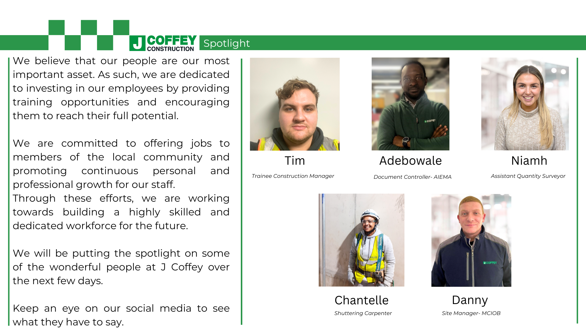 Spotlight - J Coffey Construction Ltd