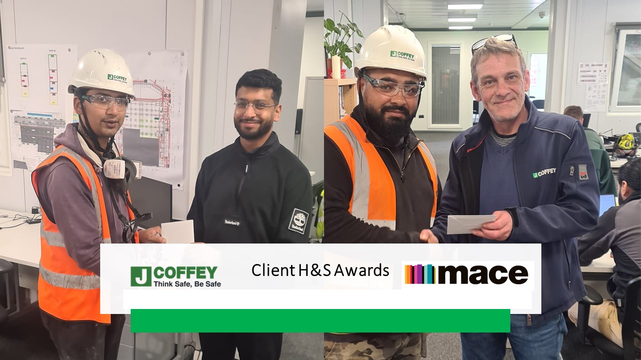 Client Recognition Health & Safety - J Coffey Construction Ltd